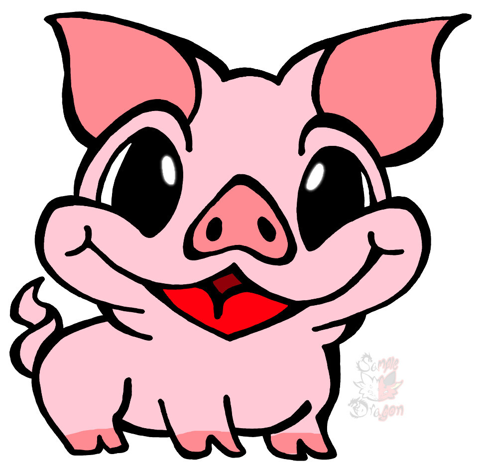 how to draw chibi piglet