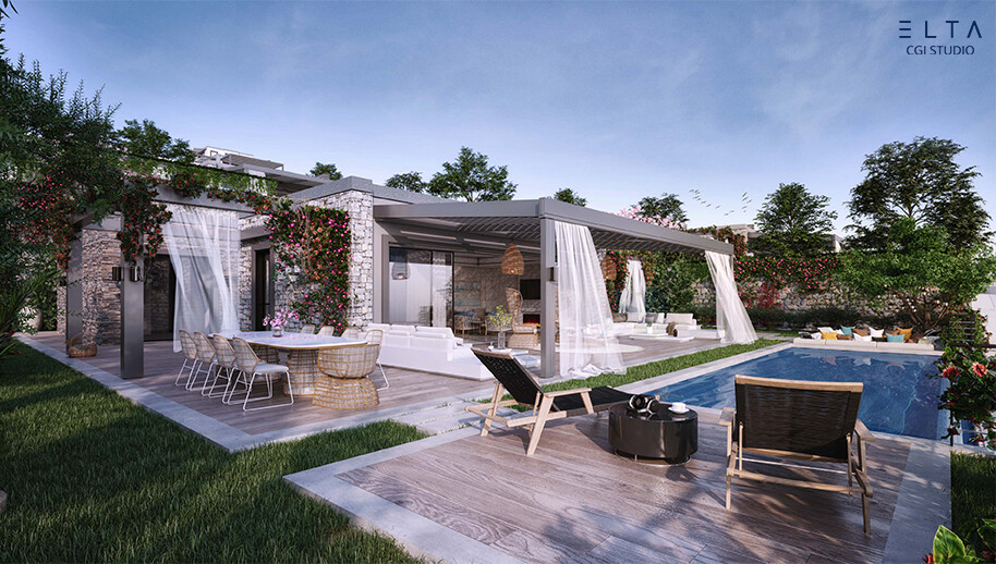 ArtStation - Stone Villa Architectural Visualisation