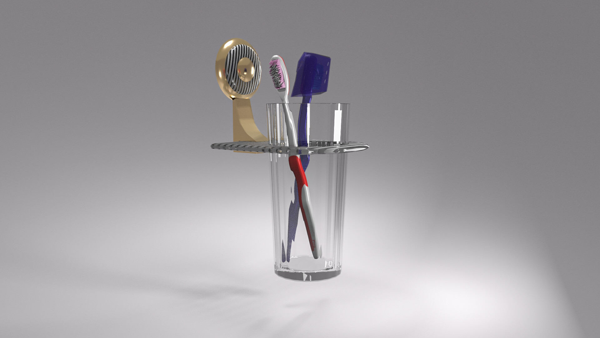 ArtStation - A pair of Toothbrushes in a Bathroom Ornament