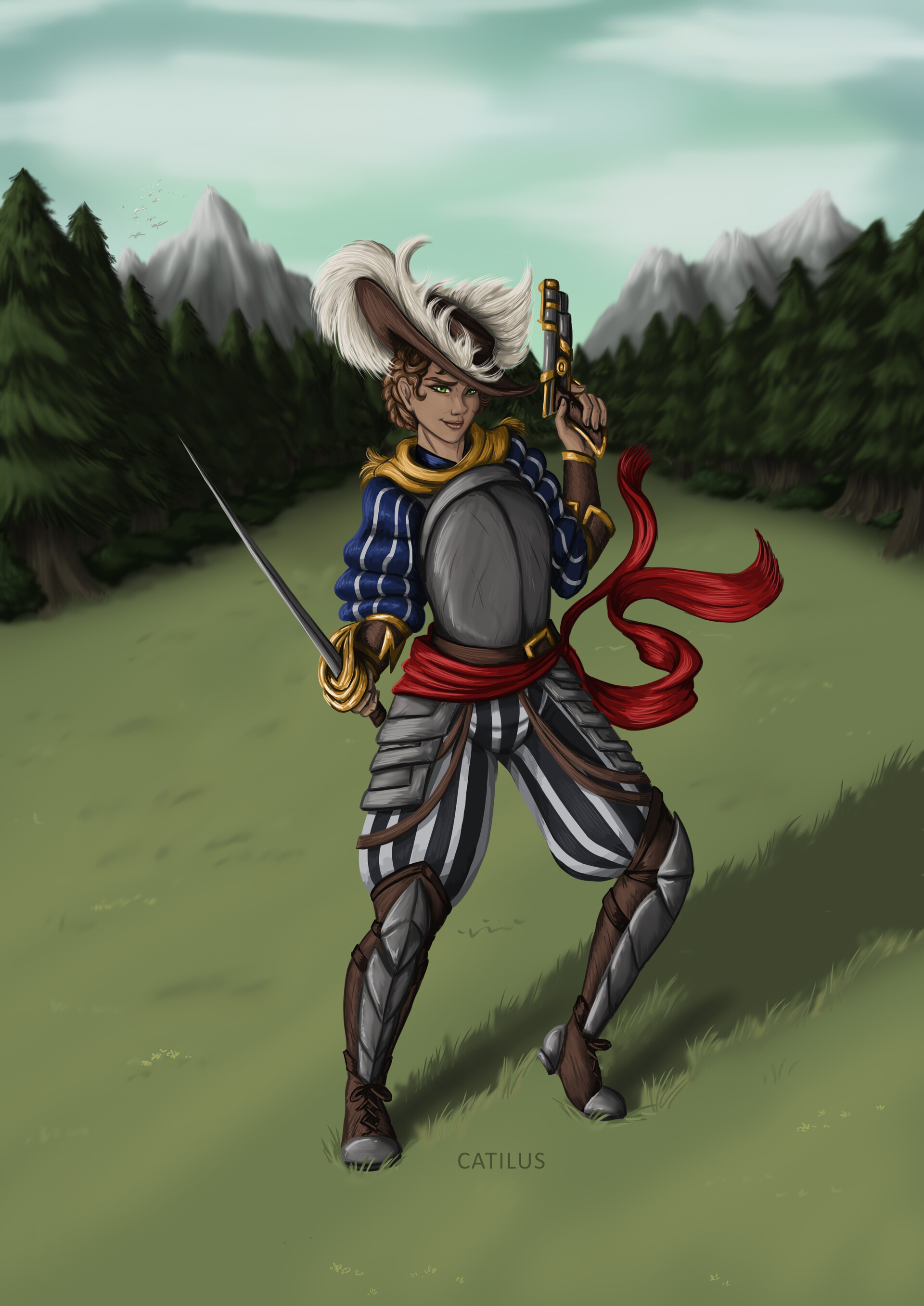 ArtStation - Ashe Colbray, Human Gunslinger – D&D Character