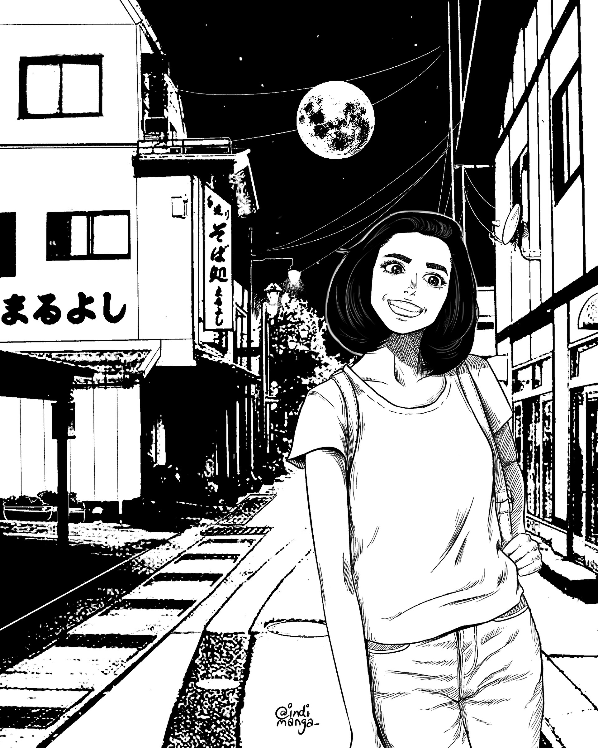 ArtStation - Night Walk- Manga Illustration