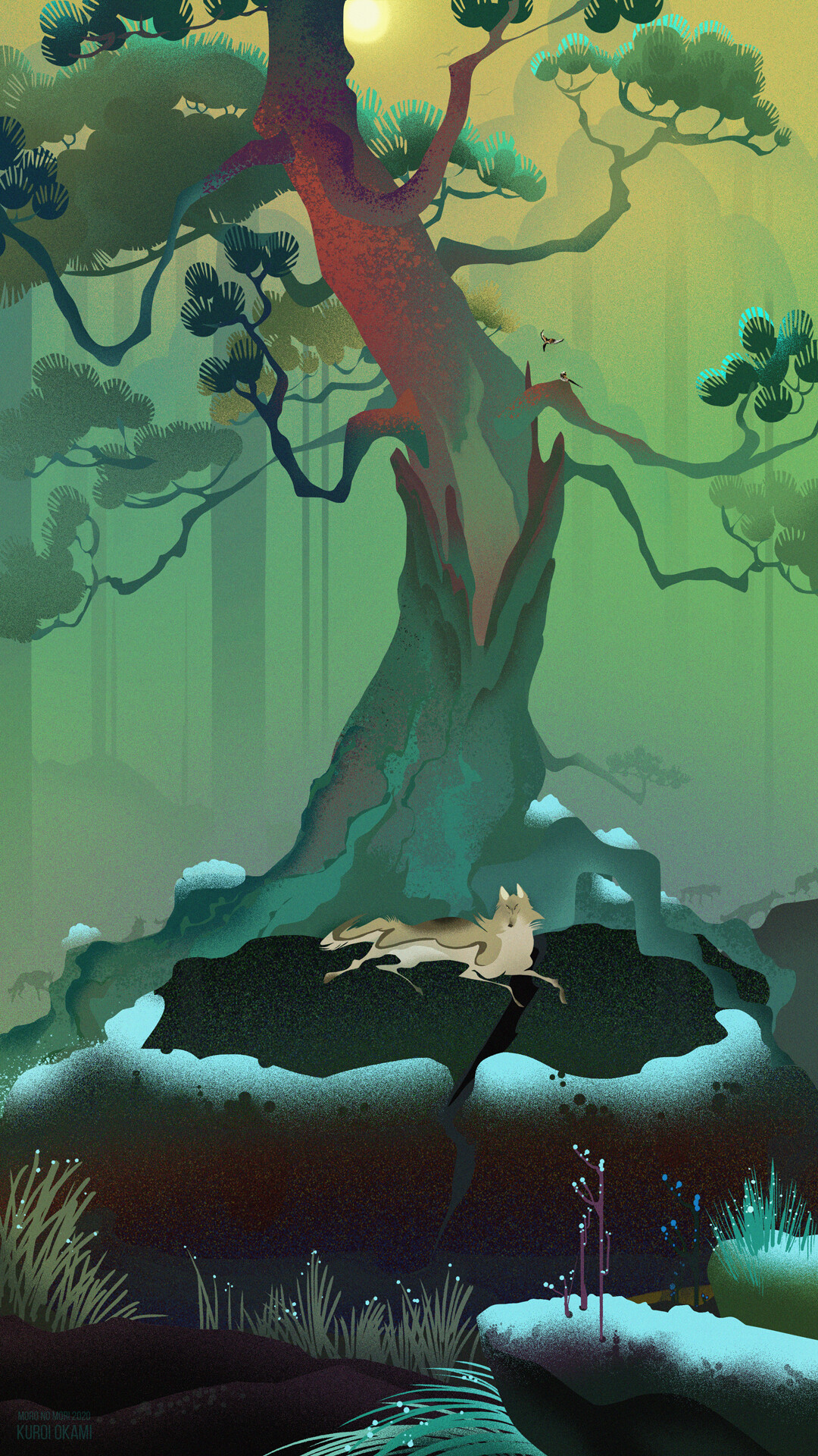 ArtStation - Kiri in the Matsubayashi forest [KUROI OKAMI] 2020