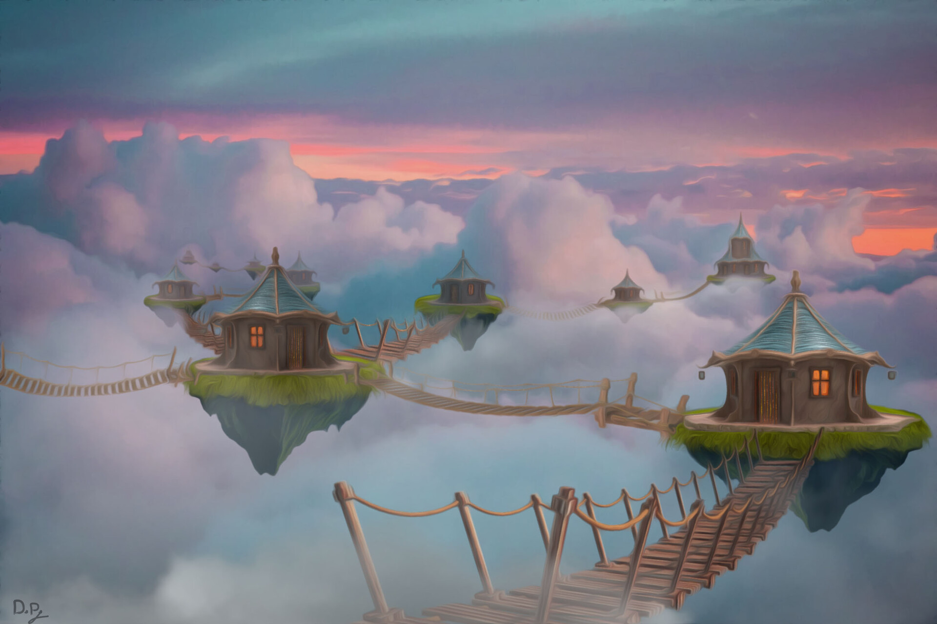 ArtStation - Sky village