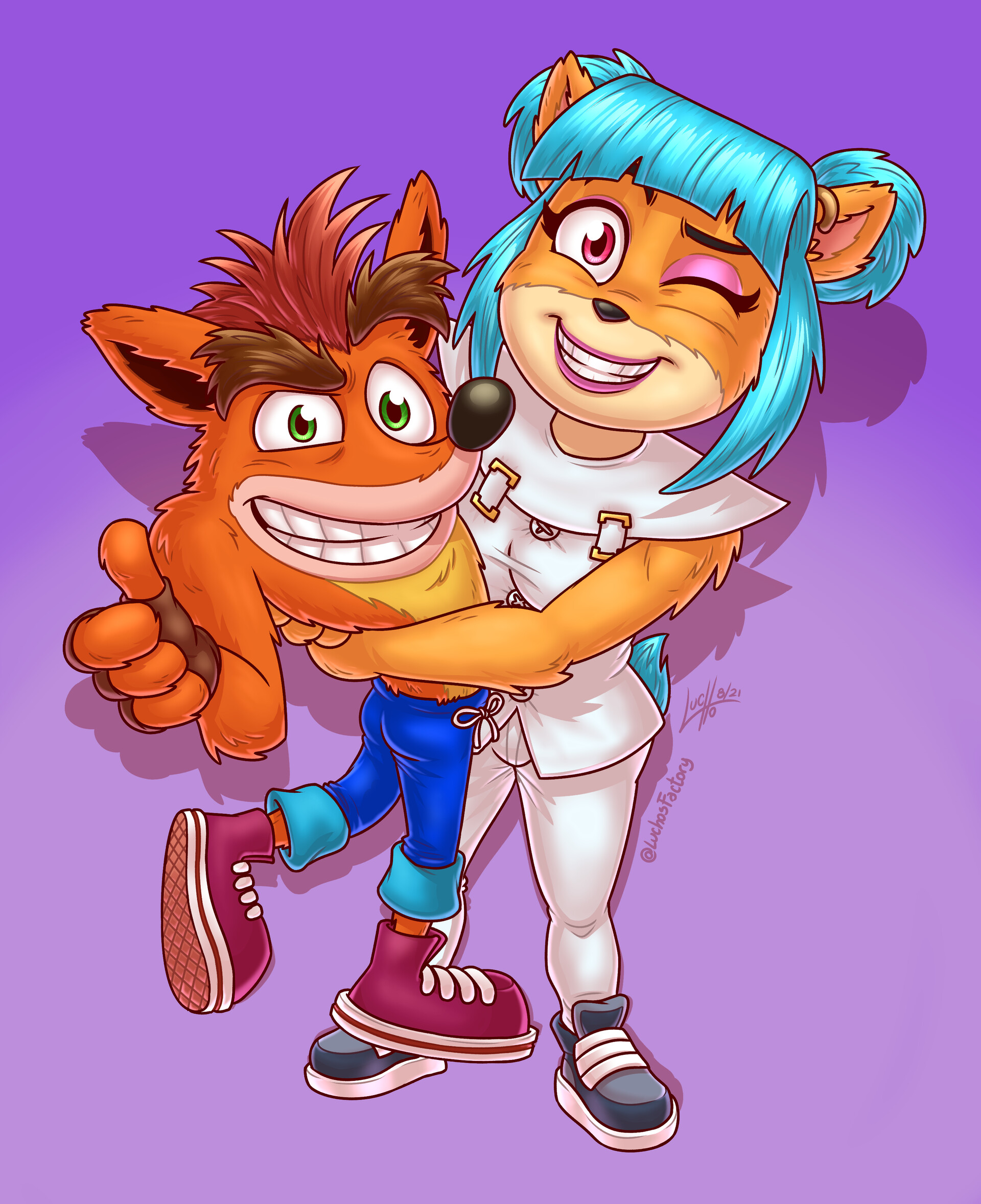 ArtStation - Crash & Megumi [FAN ART/COMMISSION]