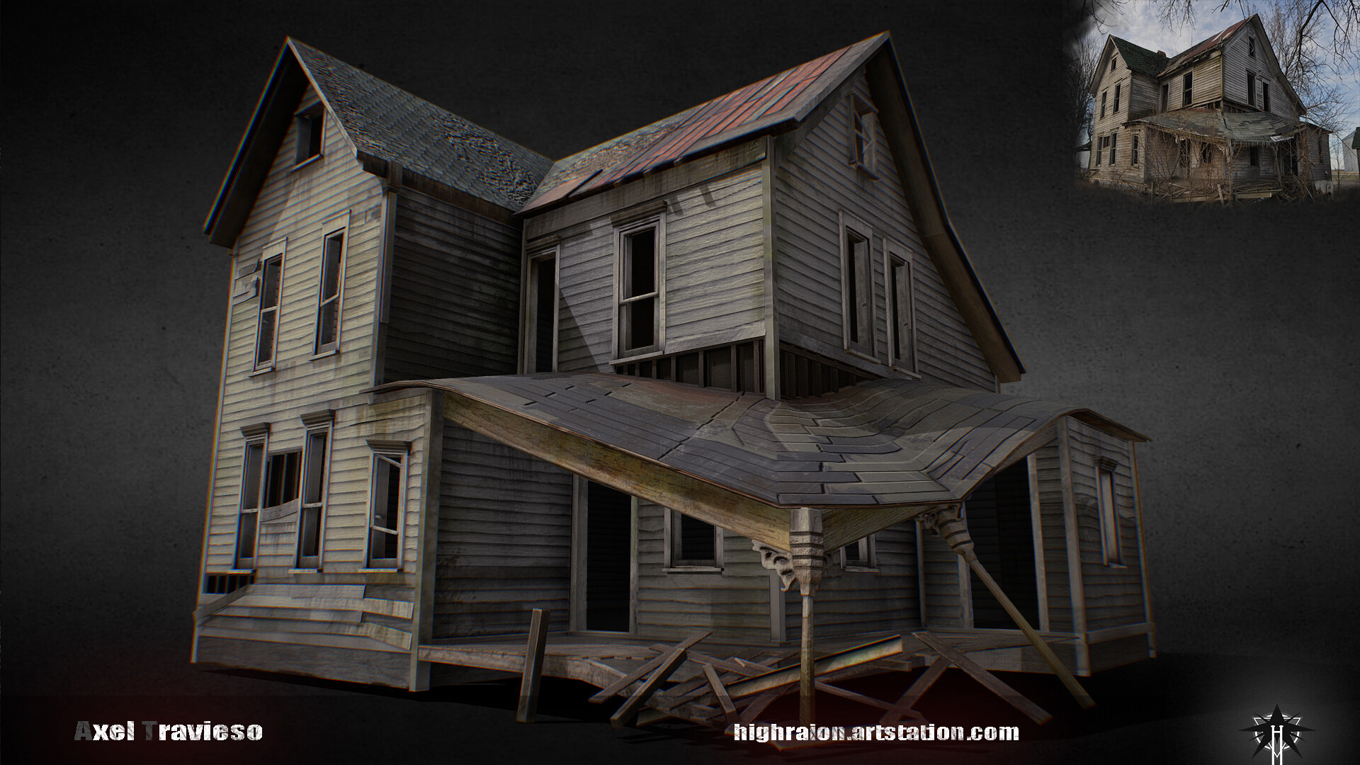 ArtStation - Destroyed house