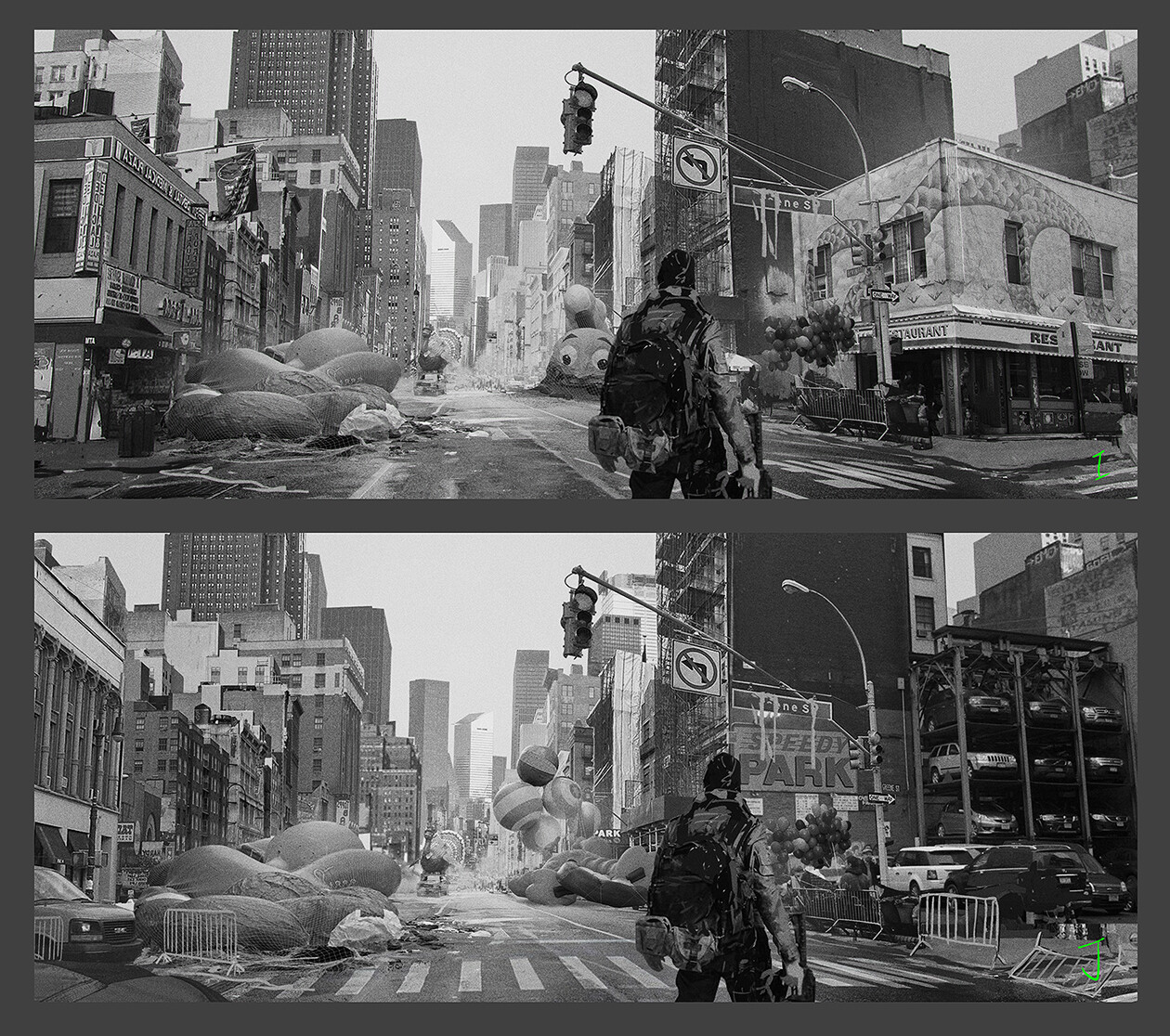 Gray (Chen Cheng-Yu) - City street concept art