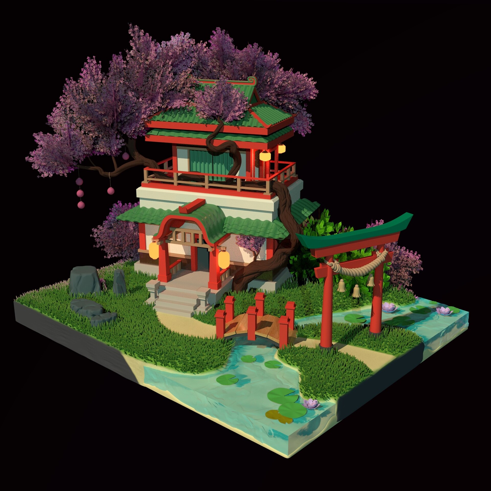 ArtStation - Japanese Temple
