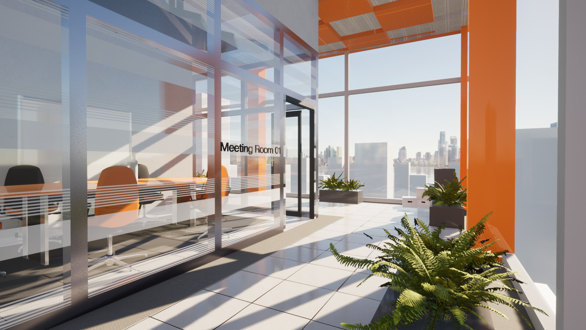 ArtStation - Twinmotion : Mirror's Edge-style Office.