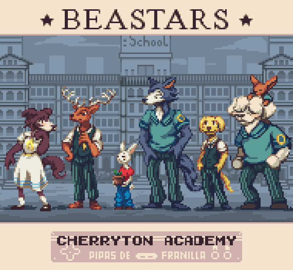 ArtStation - 50 Beastars characters pixelart collage