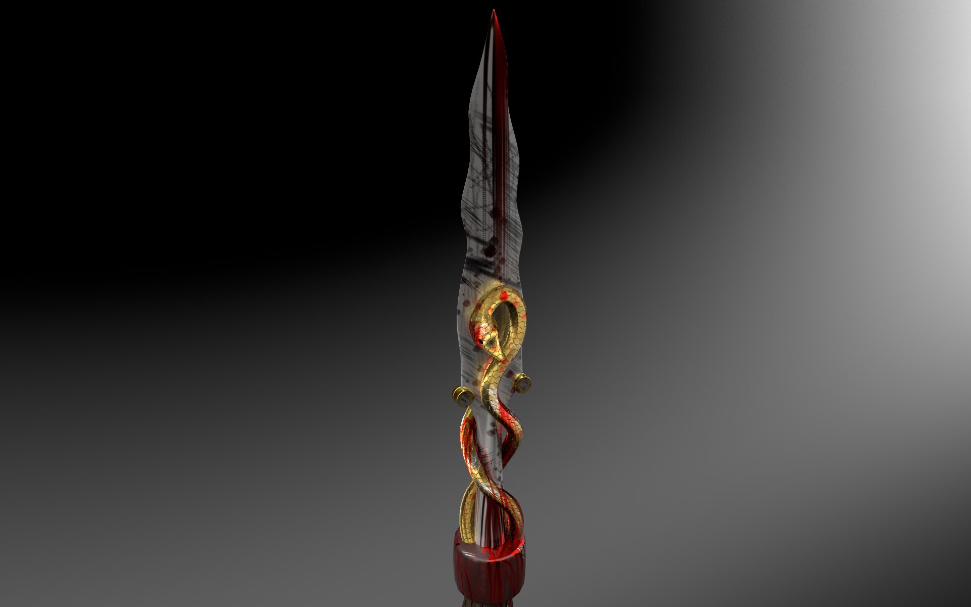 ArtStation - Red Viper's Spear (low poly)