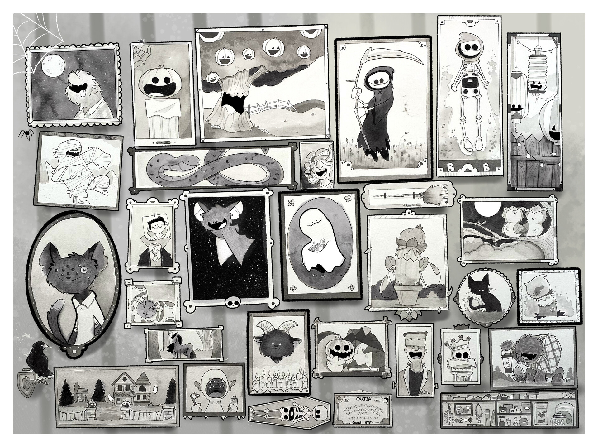 ArtStation - Drawlloween 2020 Illustrations