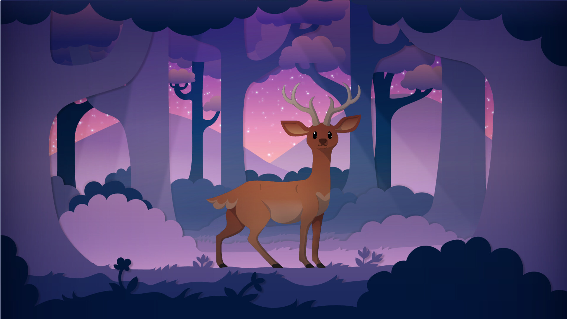 ArtStation - Forest Twilight - Vector Artwork - Adobe Illustrator