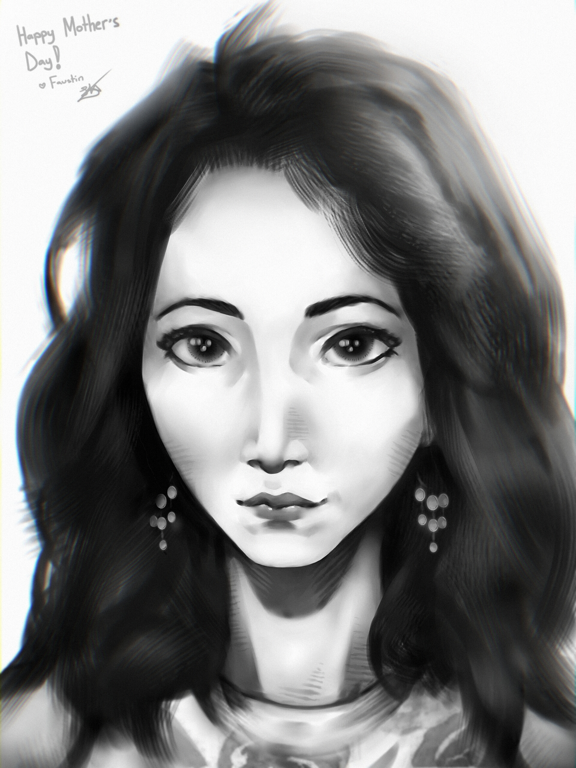 ArtStation - Mother's Day Portrait (Old) - 05/09/2021