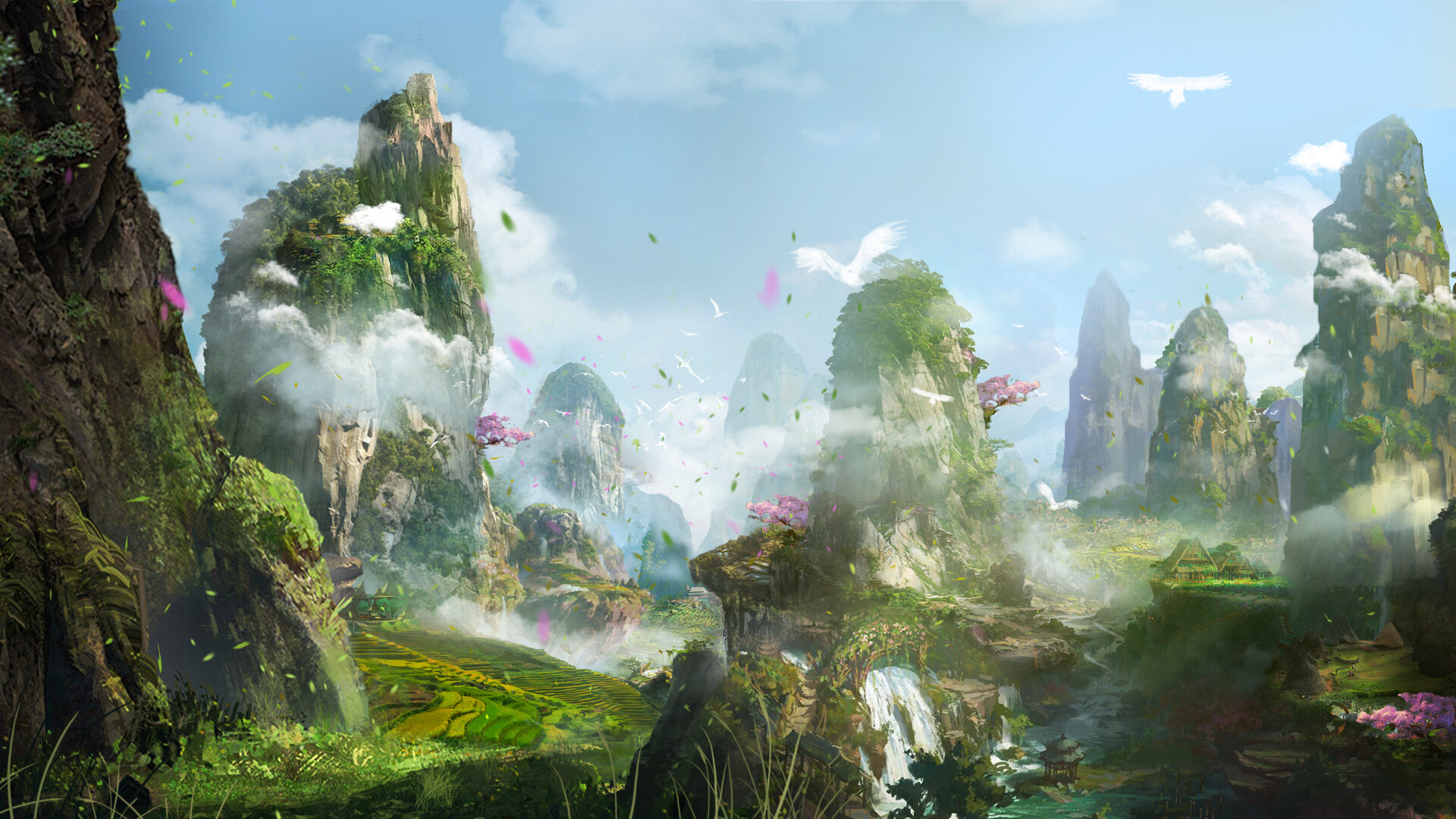 ArtStation - Concept Art - fantasy asian village 3