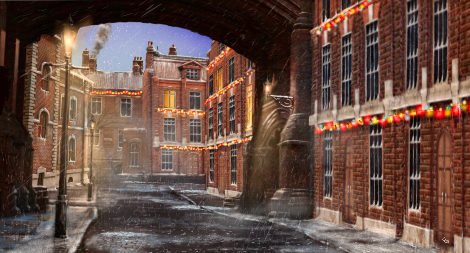 Victorian Christmas Scene