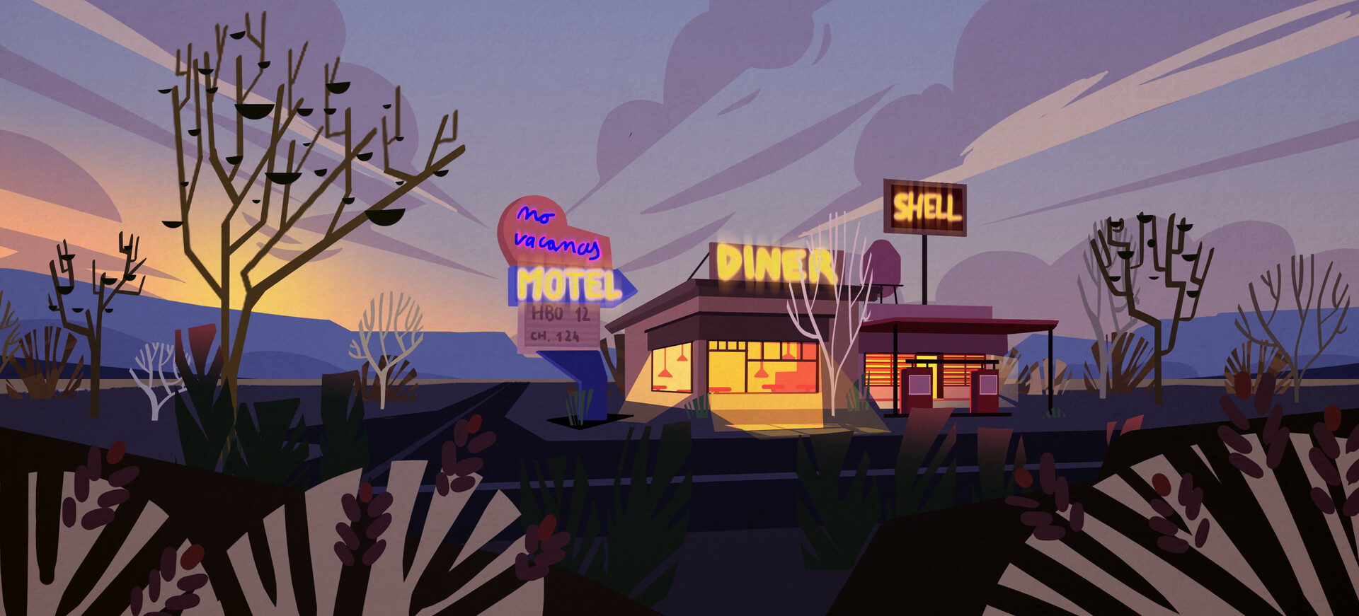 ArtStation - Desert Diner