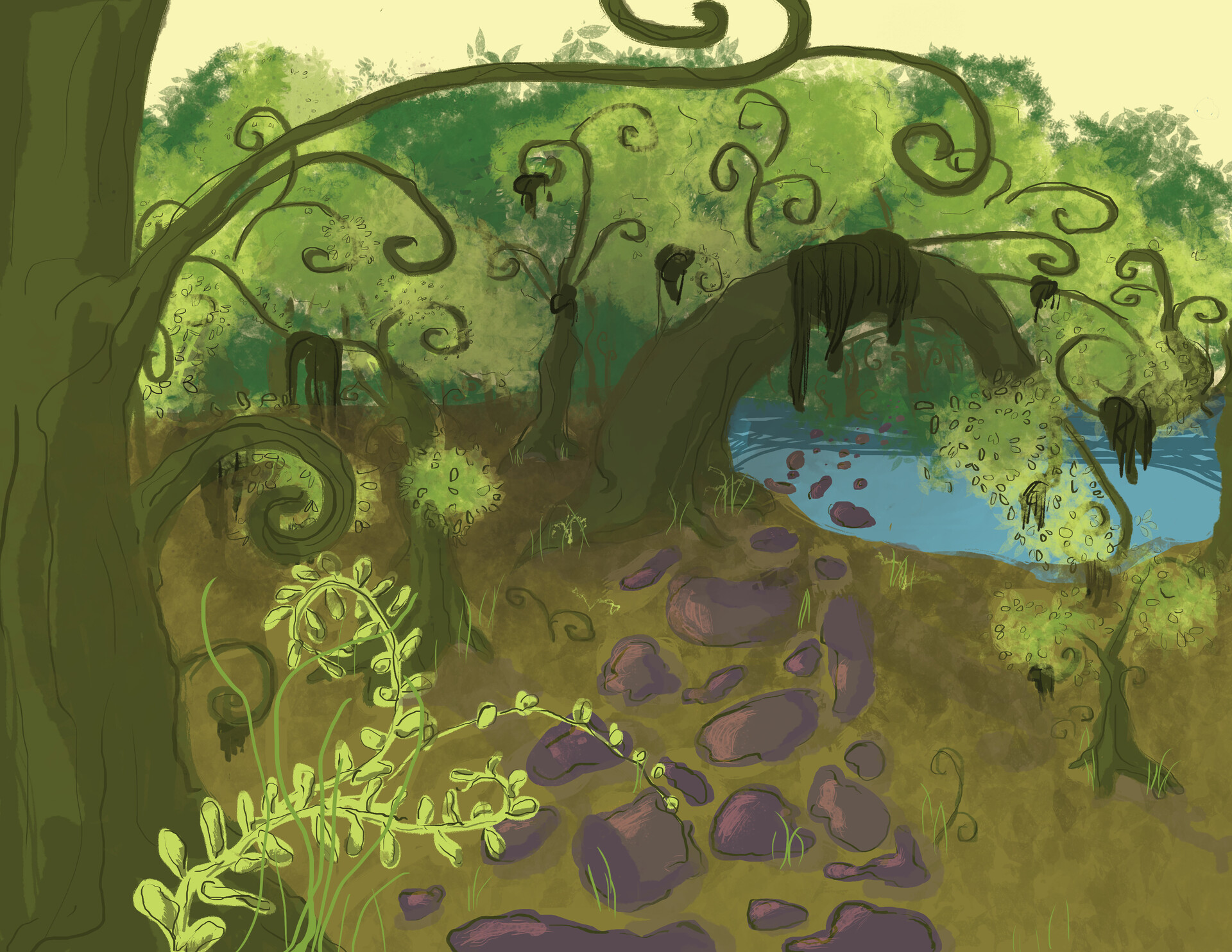 ArtStation - Fungal Forest Background