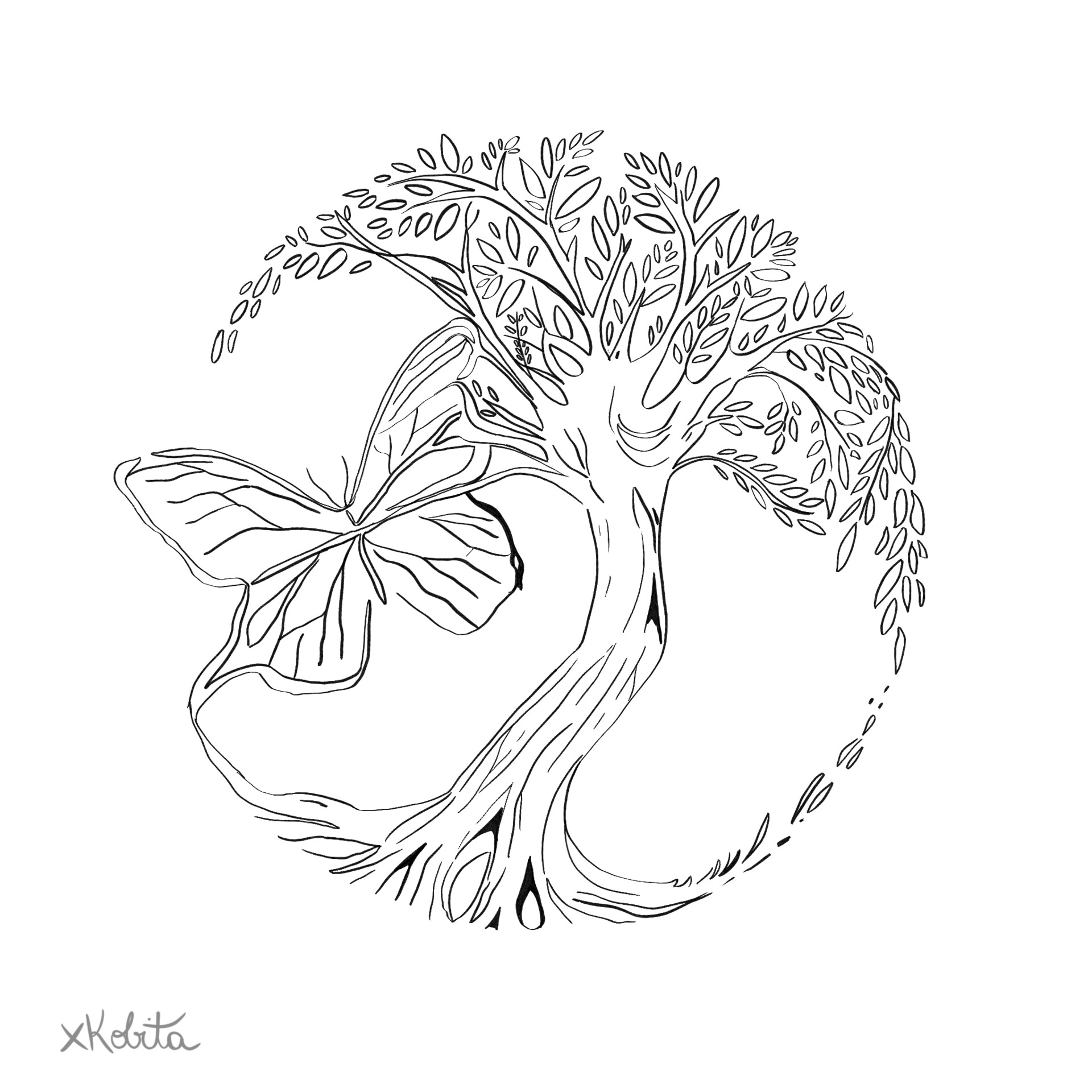 ArtStation - Butterfly tree