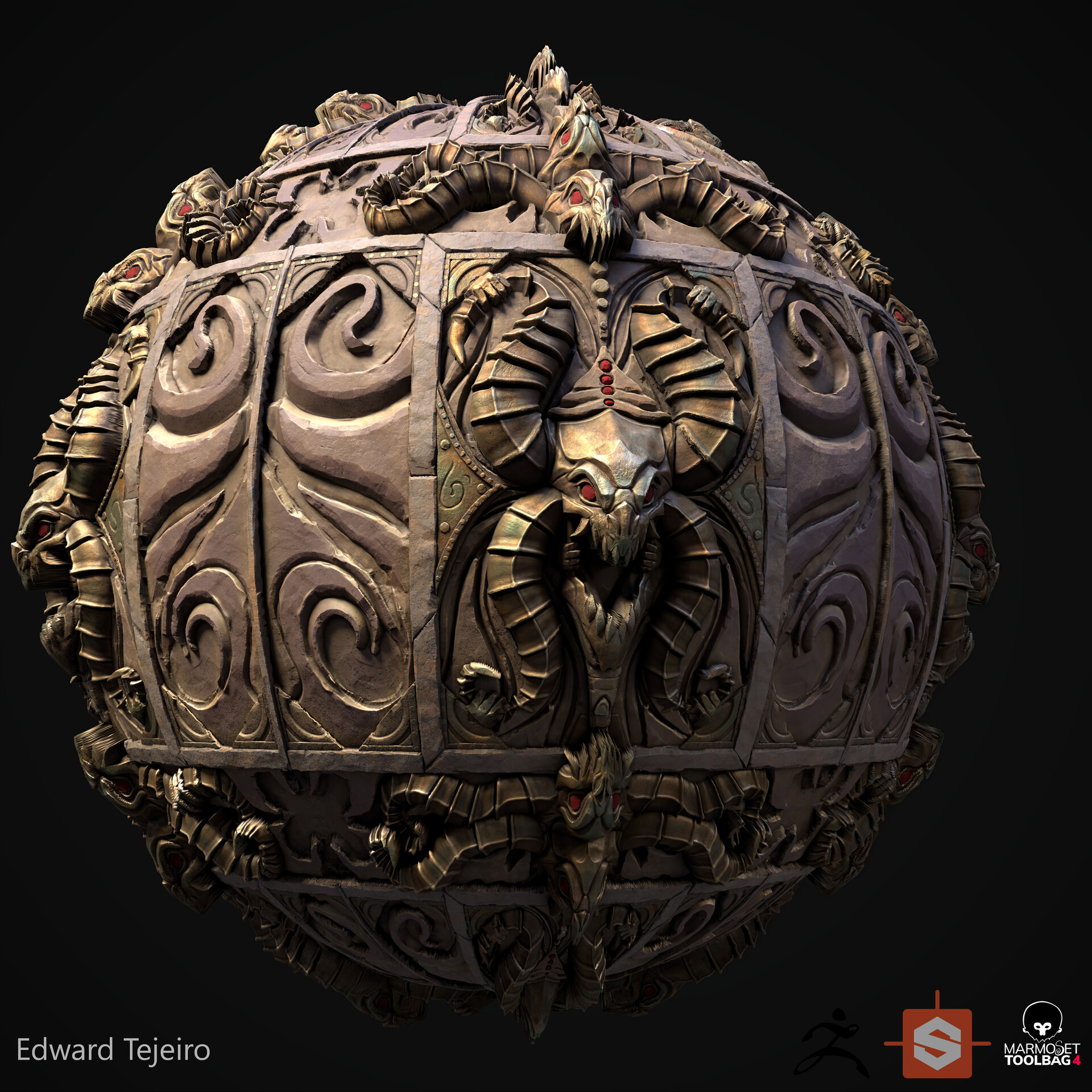 Edward Tejeiro - Dragon Tablet texture Zbrush + Substance Designer