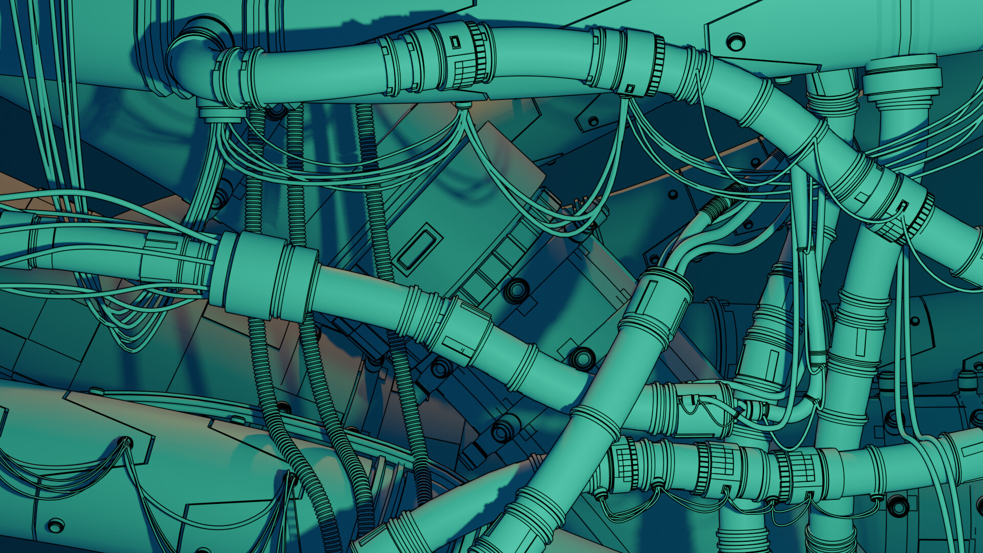 ArtStation - Cables and Wires (Blender scene experiment )