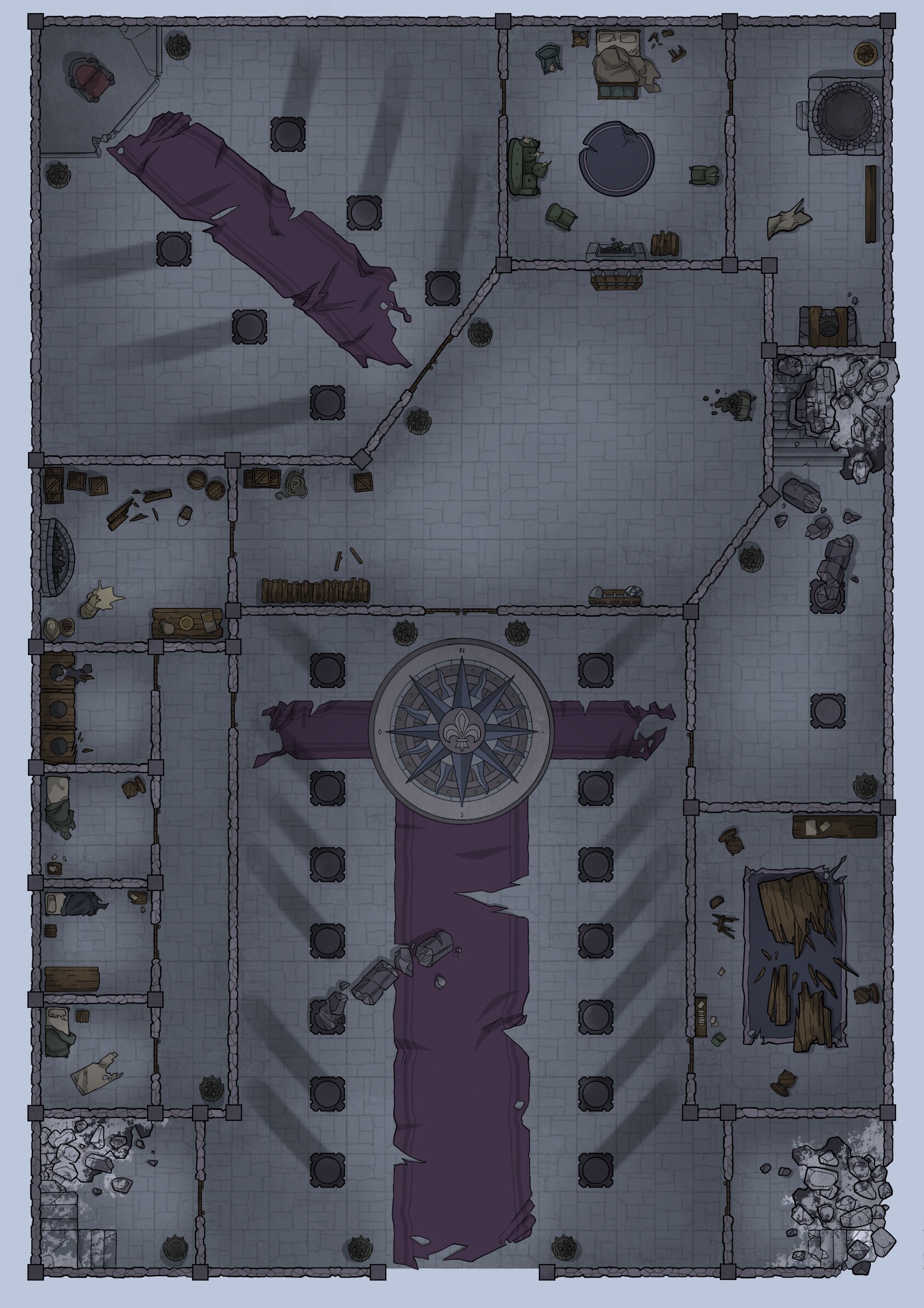 ArtStation - Ruined castle battle map