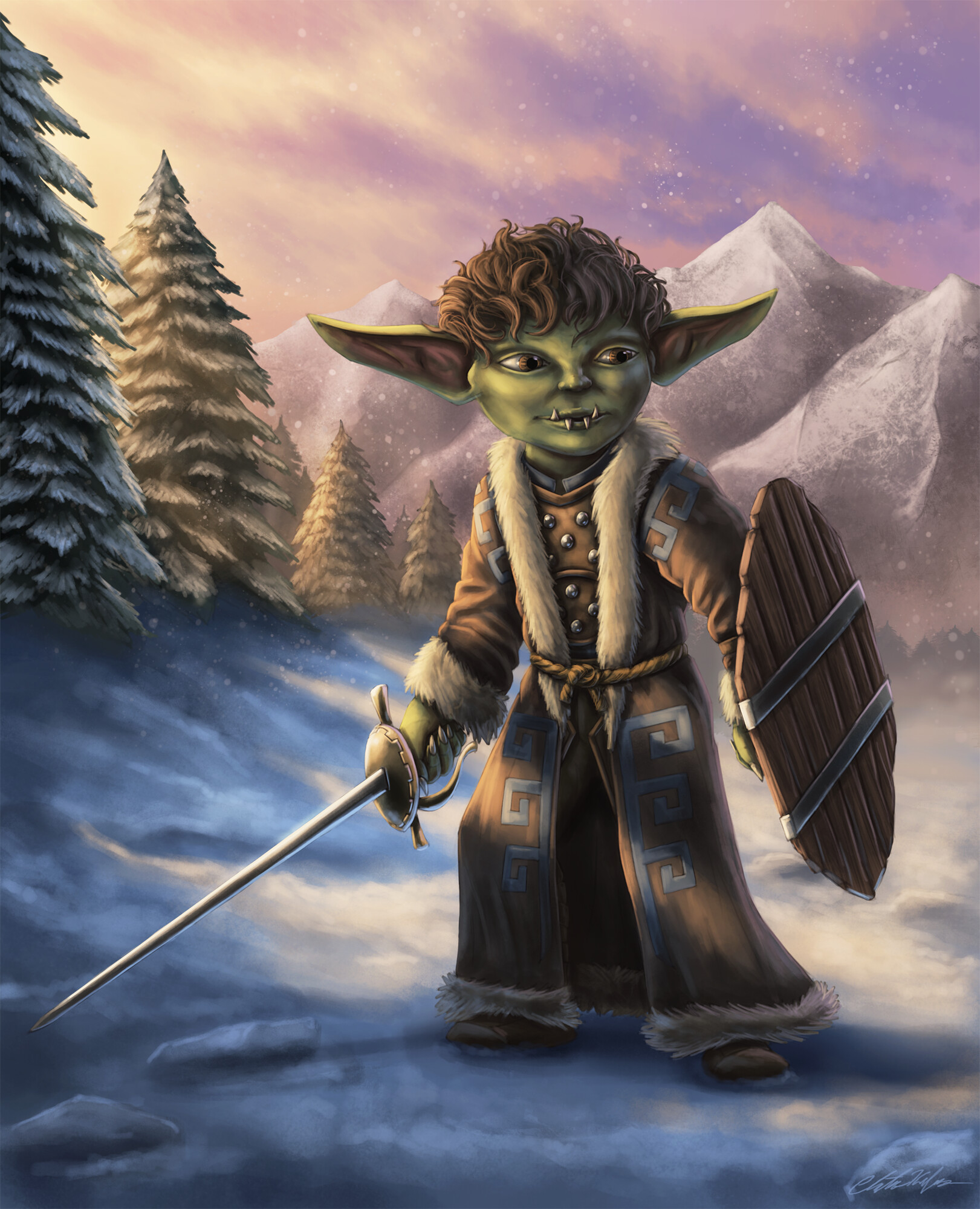 ArtStation - Fantasy D&D Character Illustration: Dakz the Goblin