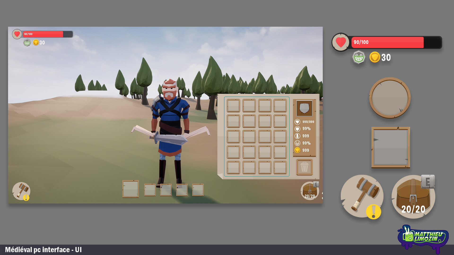ArtStation - Médiéval pc interface - ui arts
