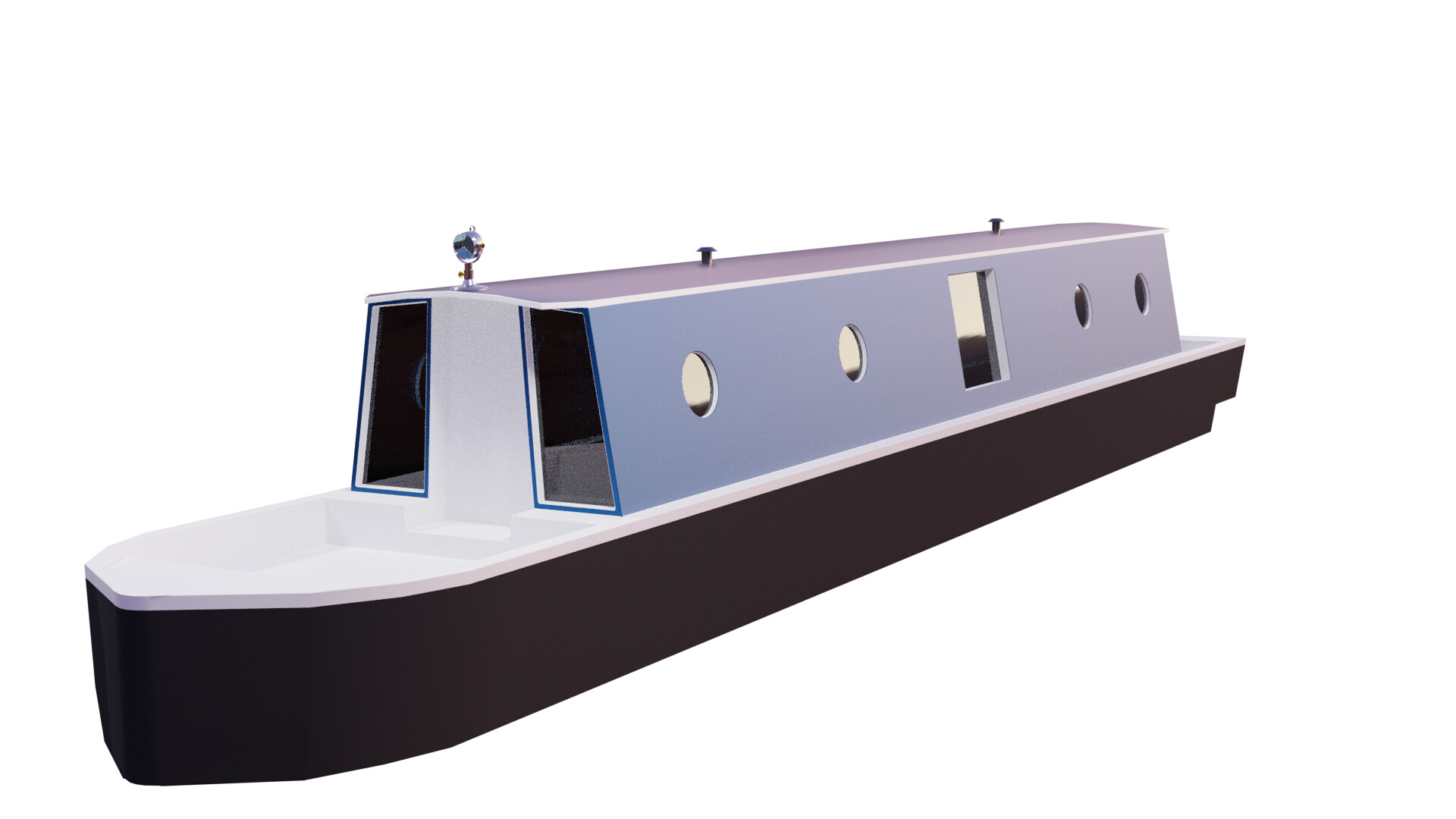 ArtStation - Traditional UK Narrowboat - Canalboat