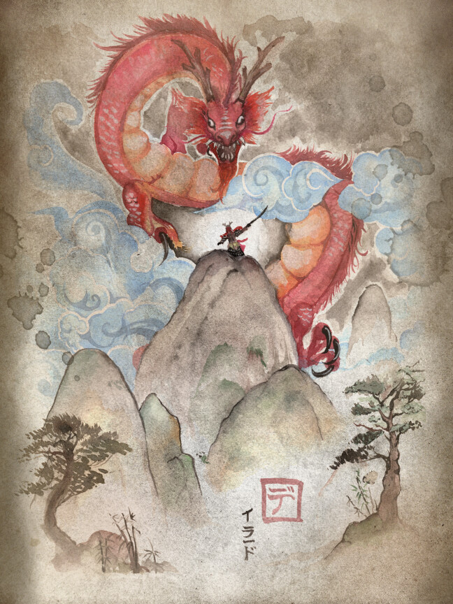 ArtStation - red dragon tale