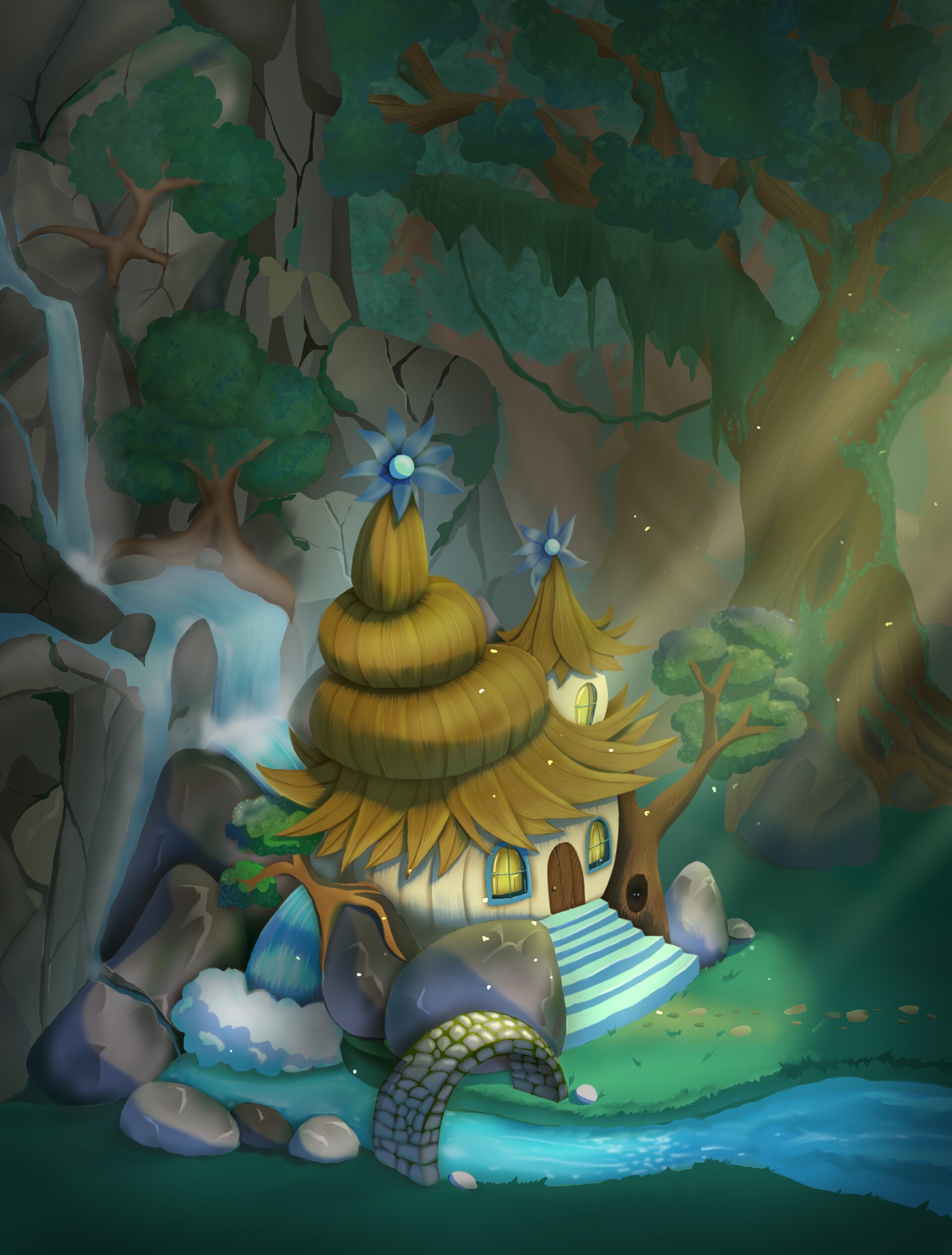 ArtStation - Magical forest house