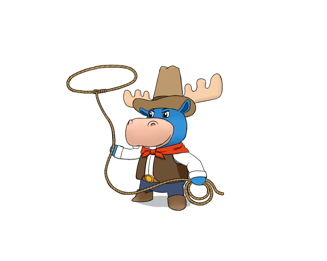 ArtStation - Hippo cowboy