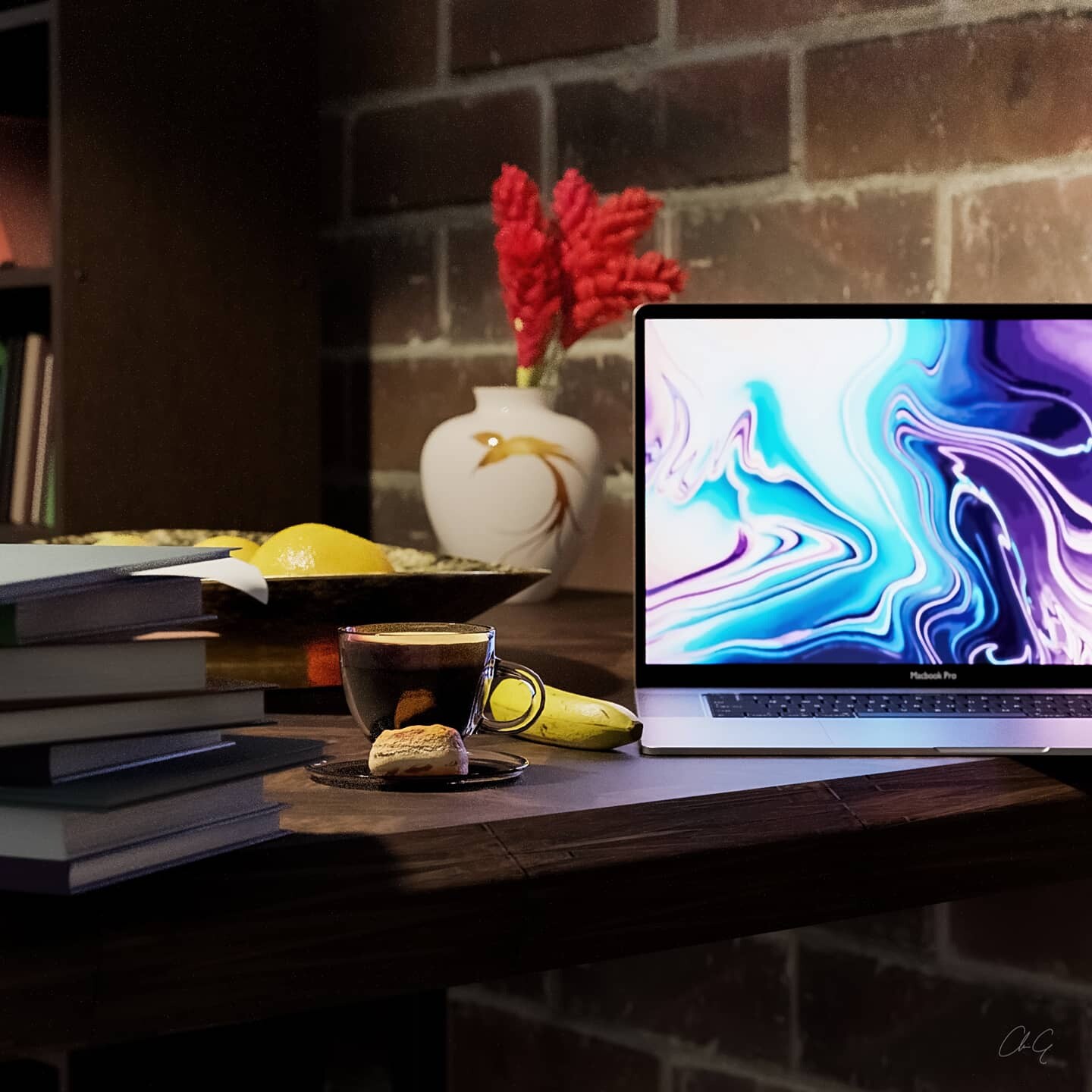 ArtStation - Photo Realistic Study Space in Blender