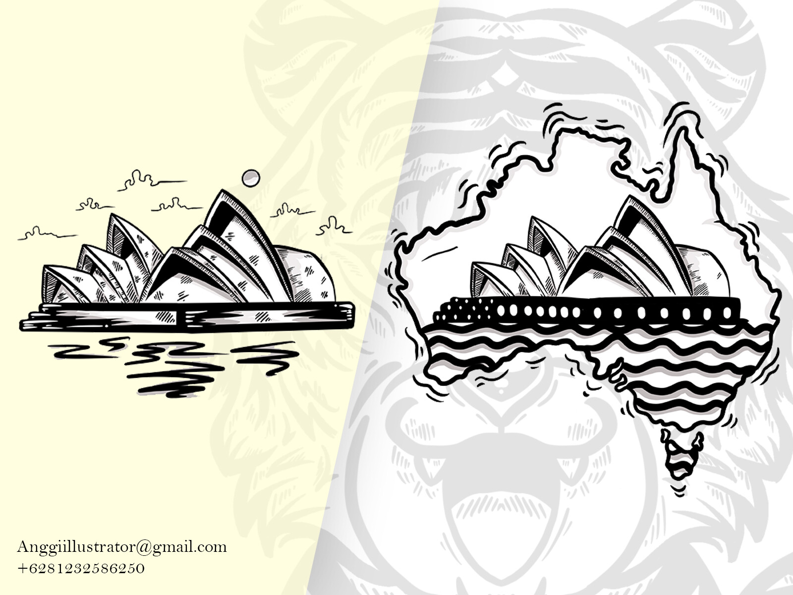 ArtStation - Sydney Opera House hand drawn illustration