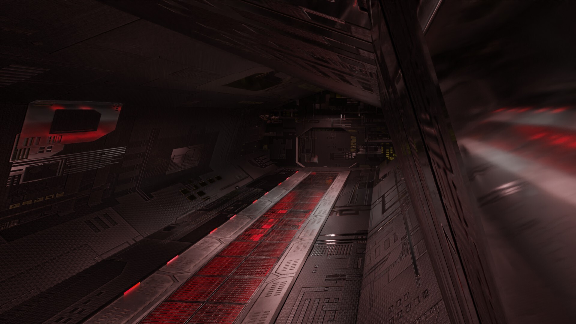 ArtStation - Sci-Fi Alien Spaceship Hallway Interior, JaxDagger