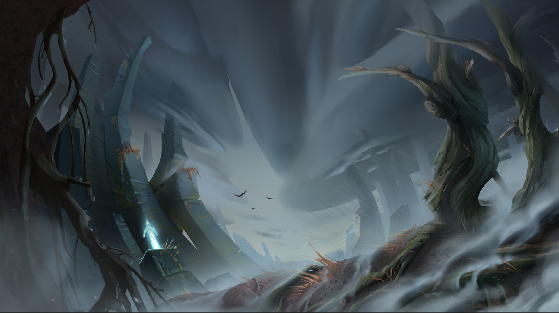 ArtStation - Ghost Sword environment concept