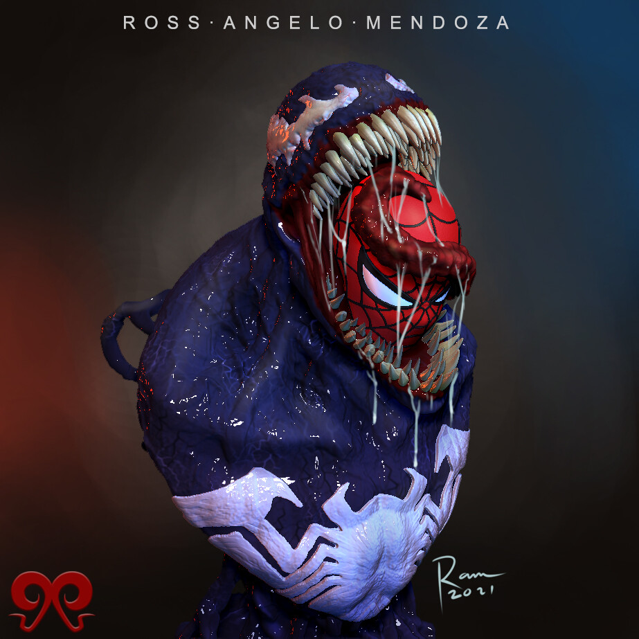 RAM-RAM - Venom Spider-man Head