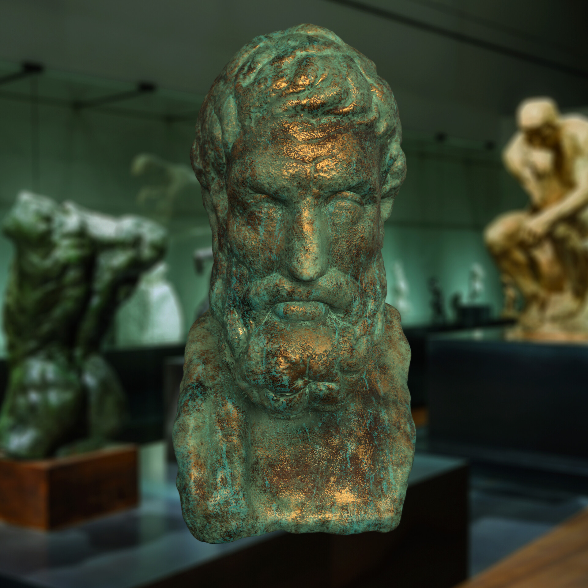 ArtStation - Copper sculpture with Patina material