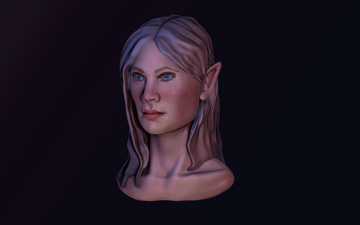 ArtStation - Female Elf - portrait