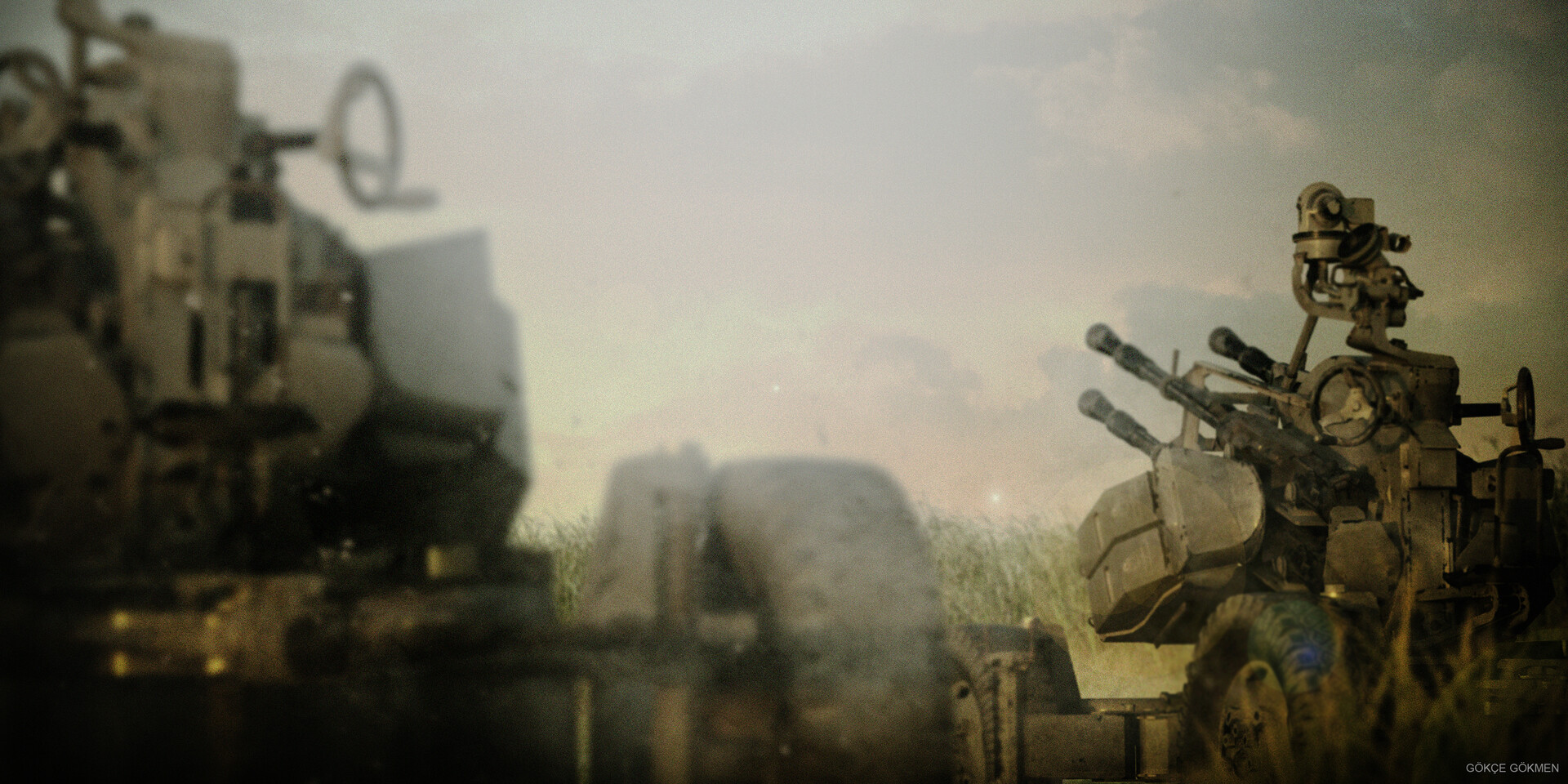 ArtStation - ZPU-4 "In the grass"