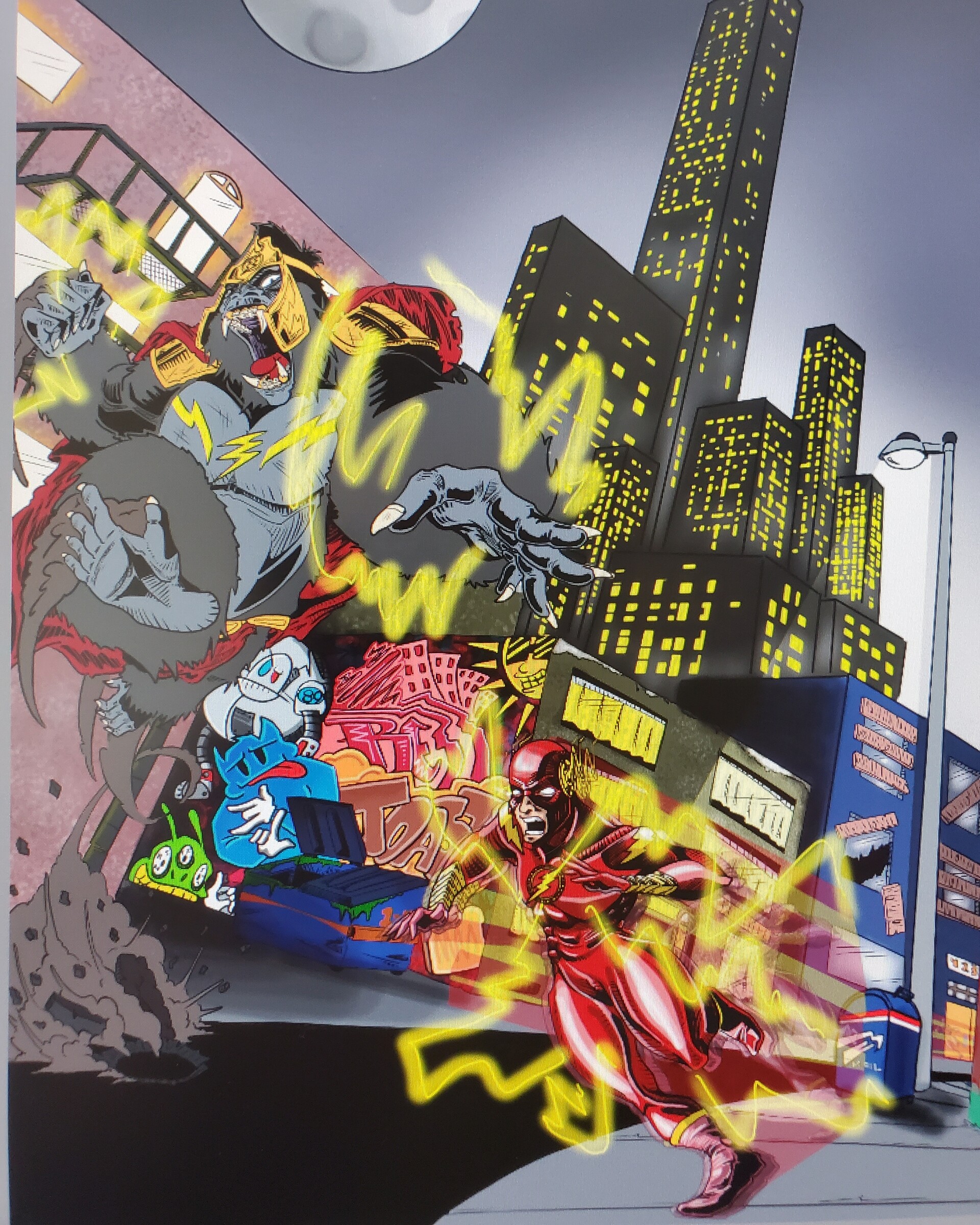 ArtStation - Gorilla Grodd vs The Flash