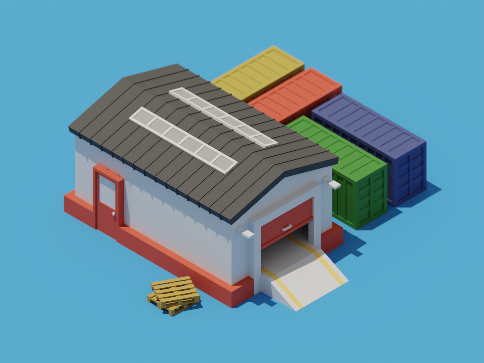 ArtStation - Low Poly Warehouse