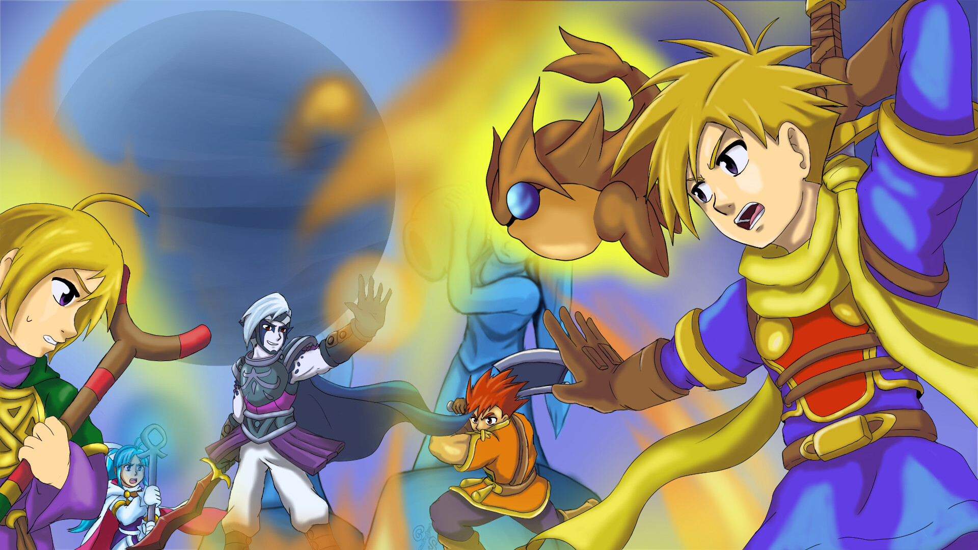 ArtStation - Vs. Saturos | Golden Sun Fanart