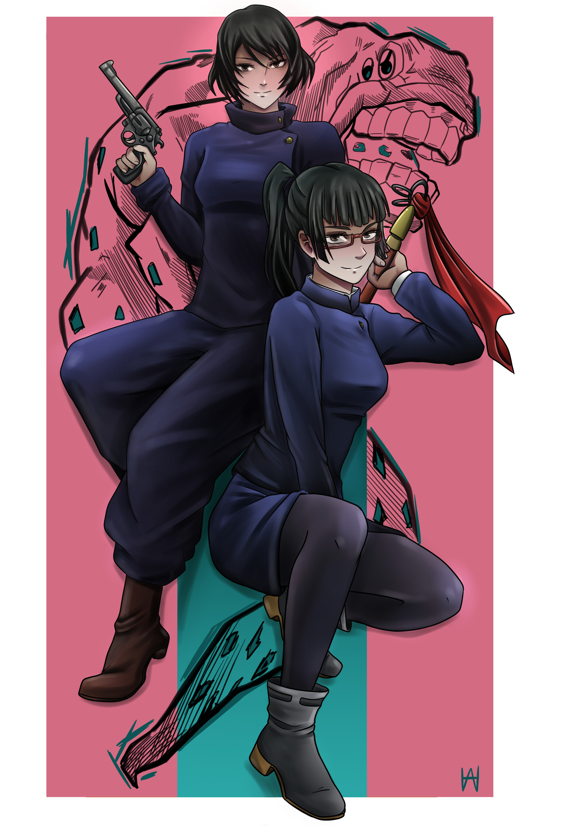 Artstation Maki And Mai Jujutsu Kaisen