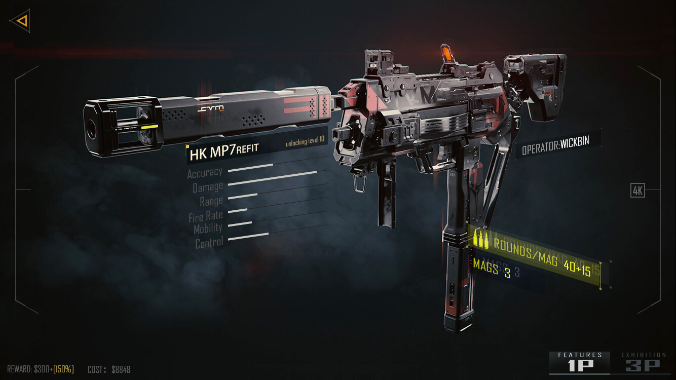 ArtStation - FPS-武器展示界面UI设计