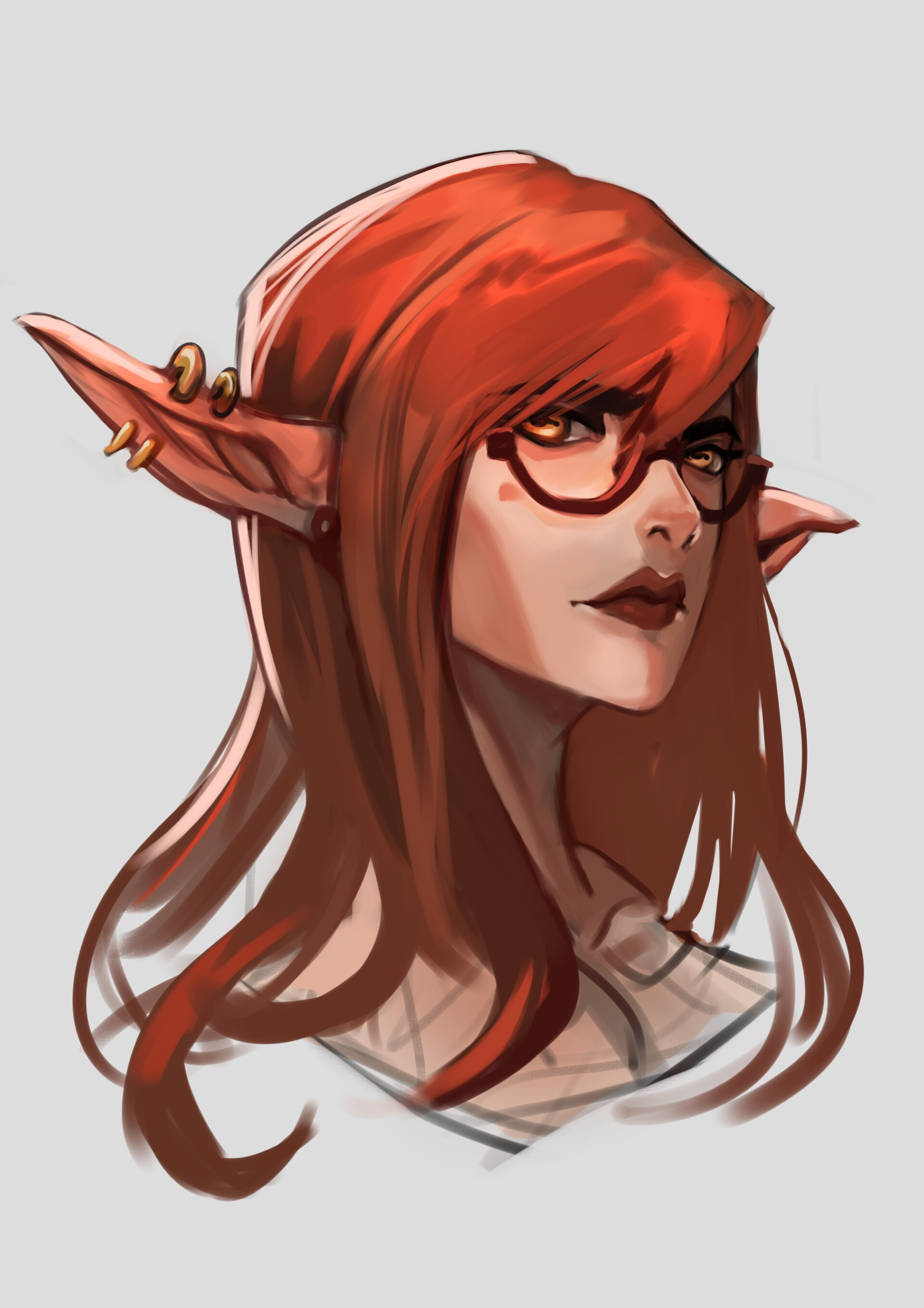ArtStation - Elf Girl Portrait Practice