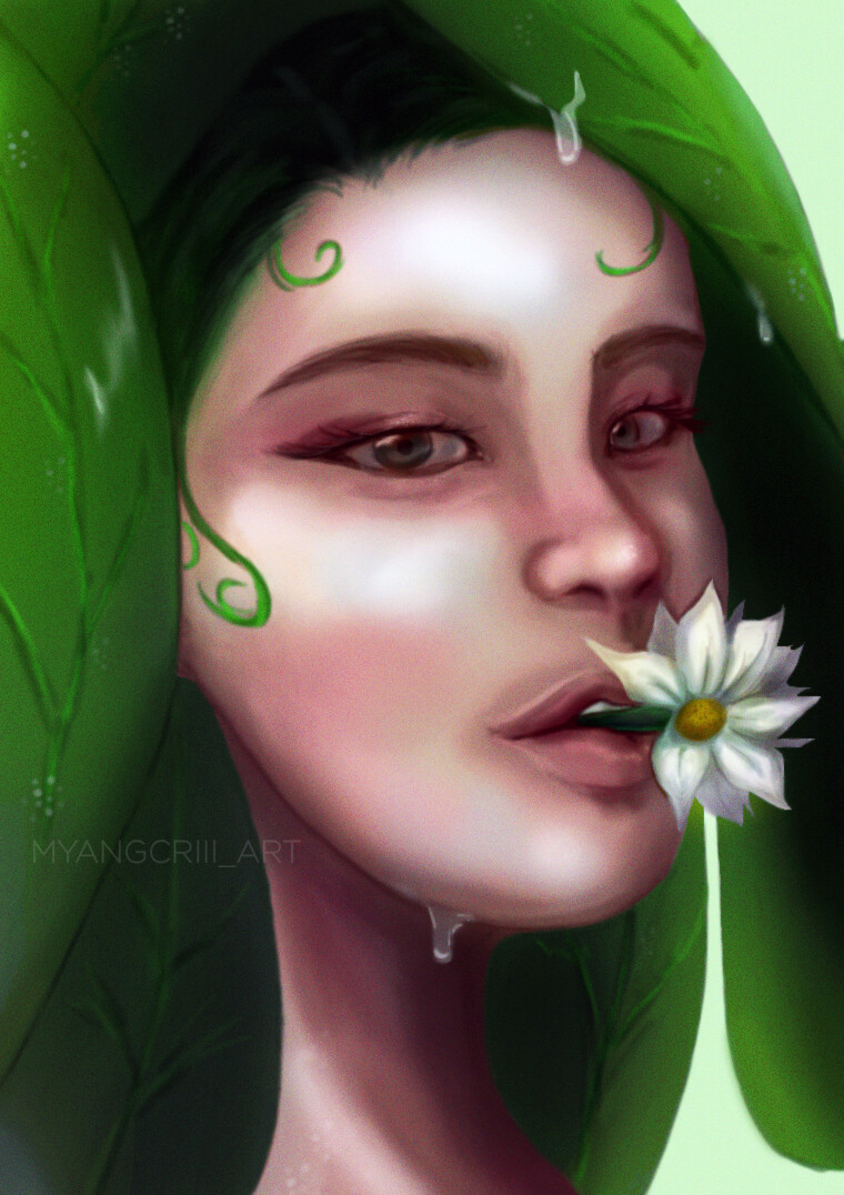 ArtStation - DTIYS Green Female Portrait