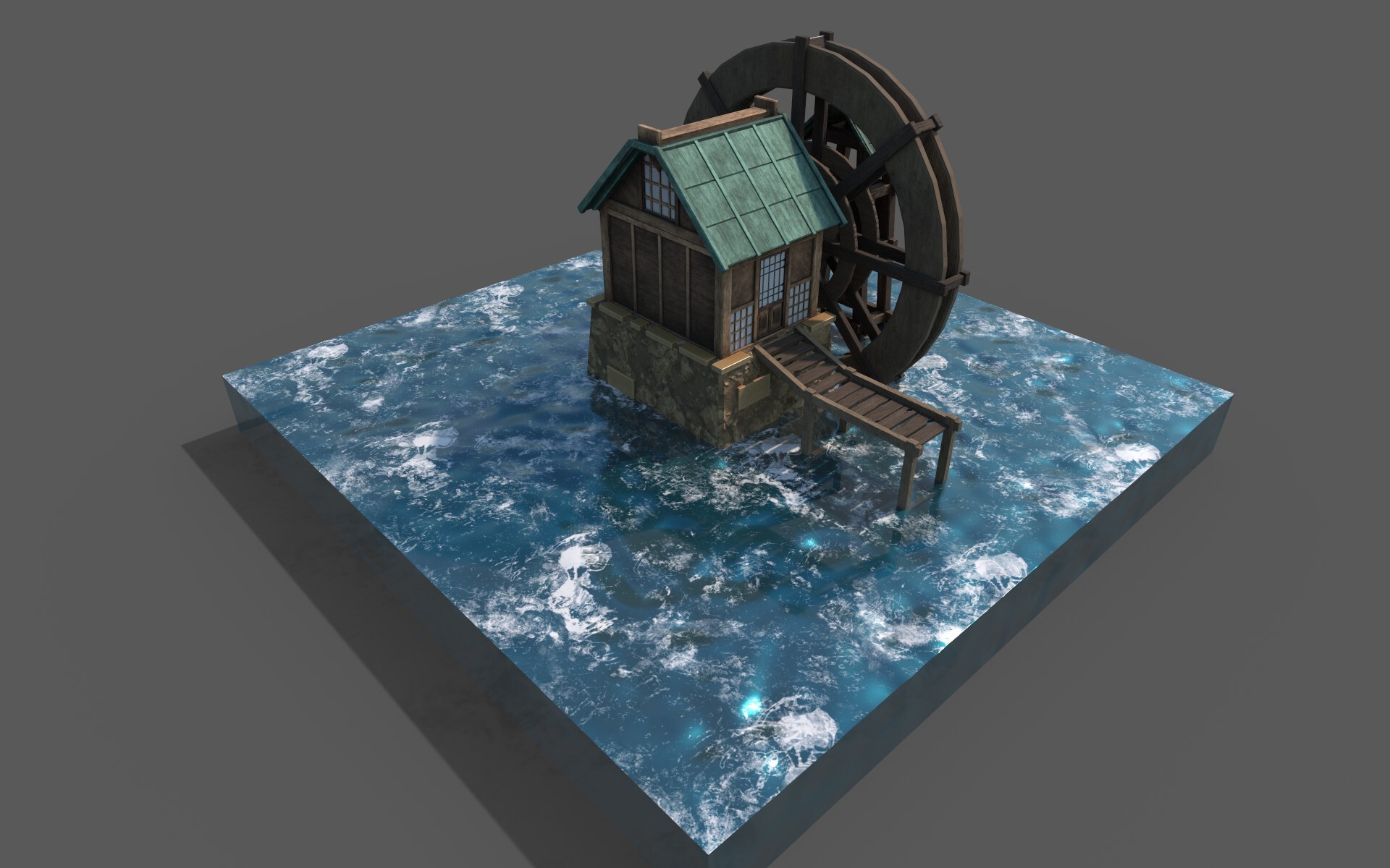ArtStation - Waterwheel House