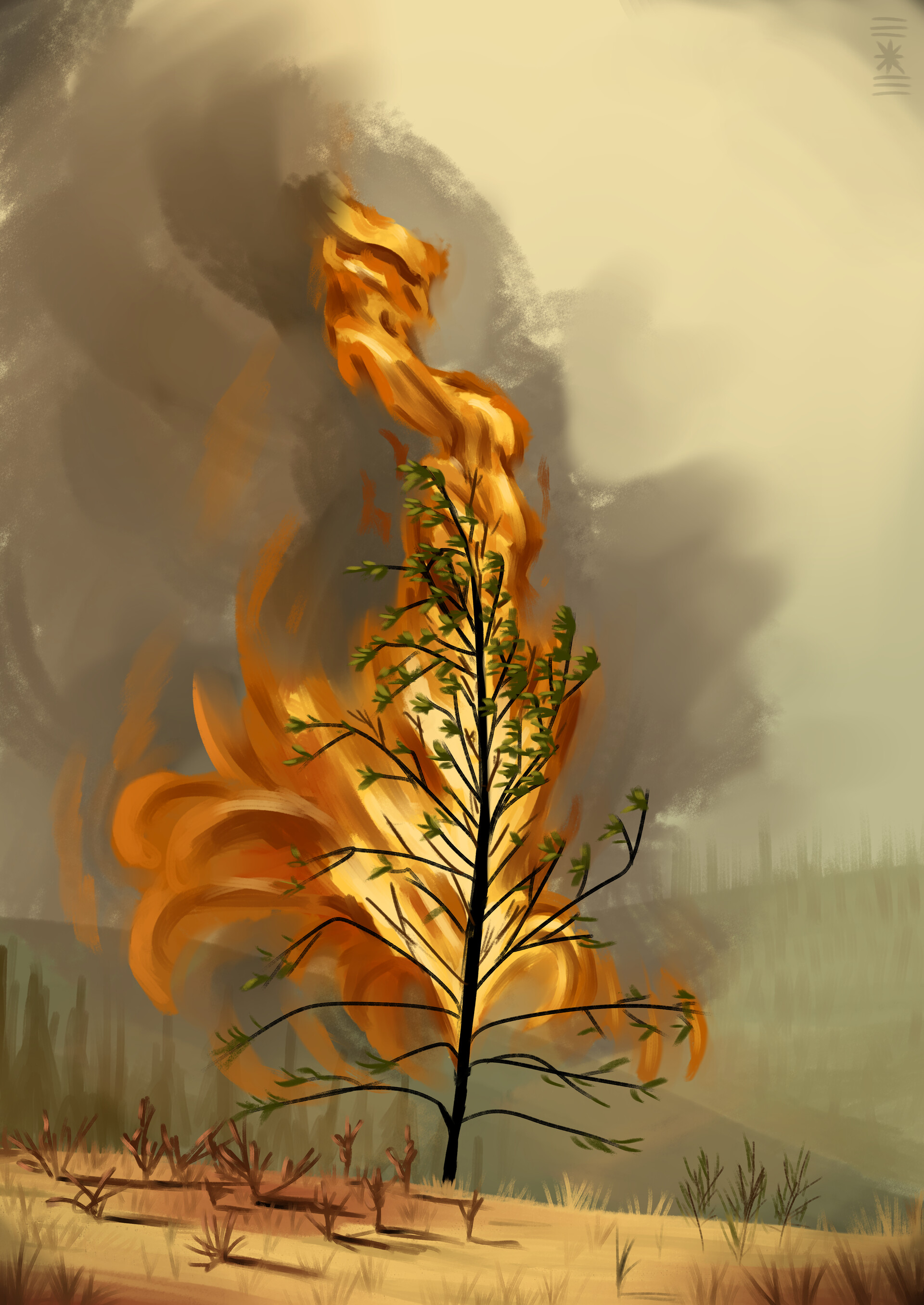 ArtStation - Burning Tree
