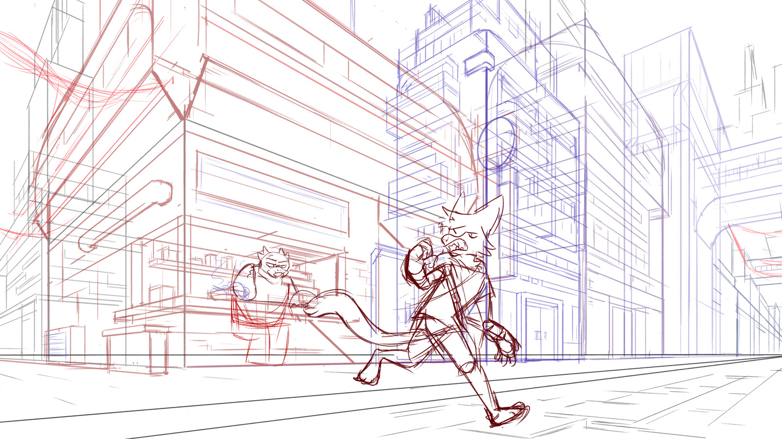 Courtney Spencer - Alien Street Corner Scene design