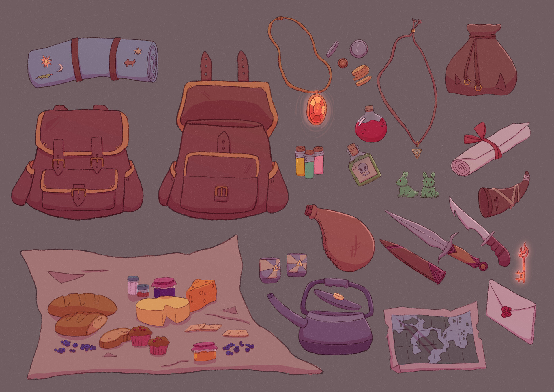 Kami Warren - traveler's pack - prop design